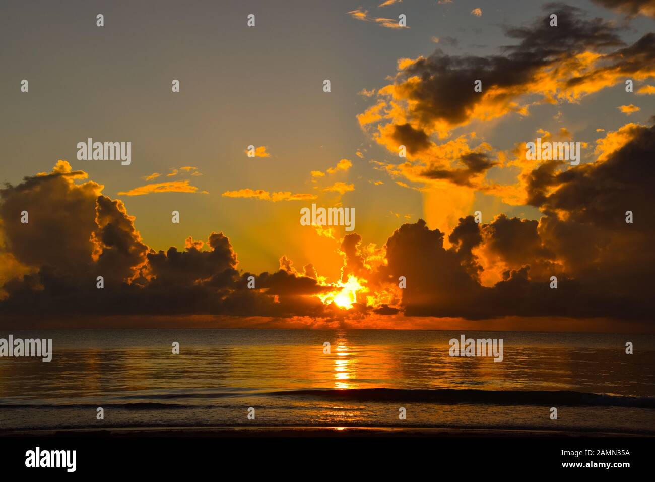 Sunset and sunsets on the beach in Kenya Stock Photo - Alamy