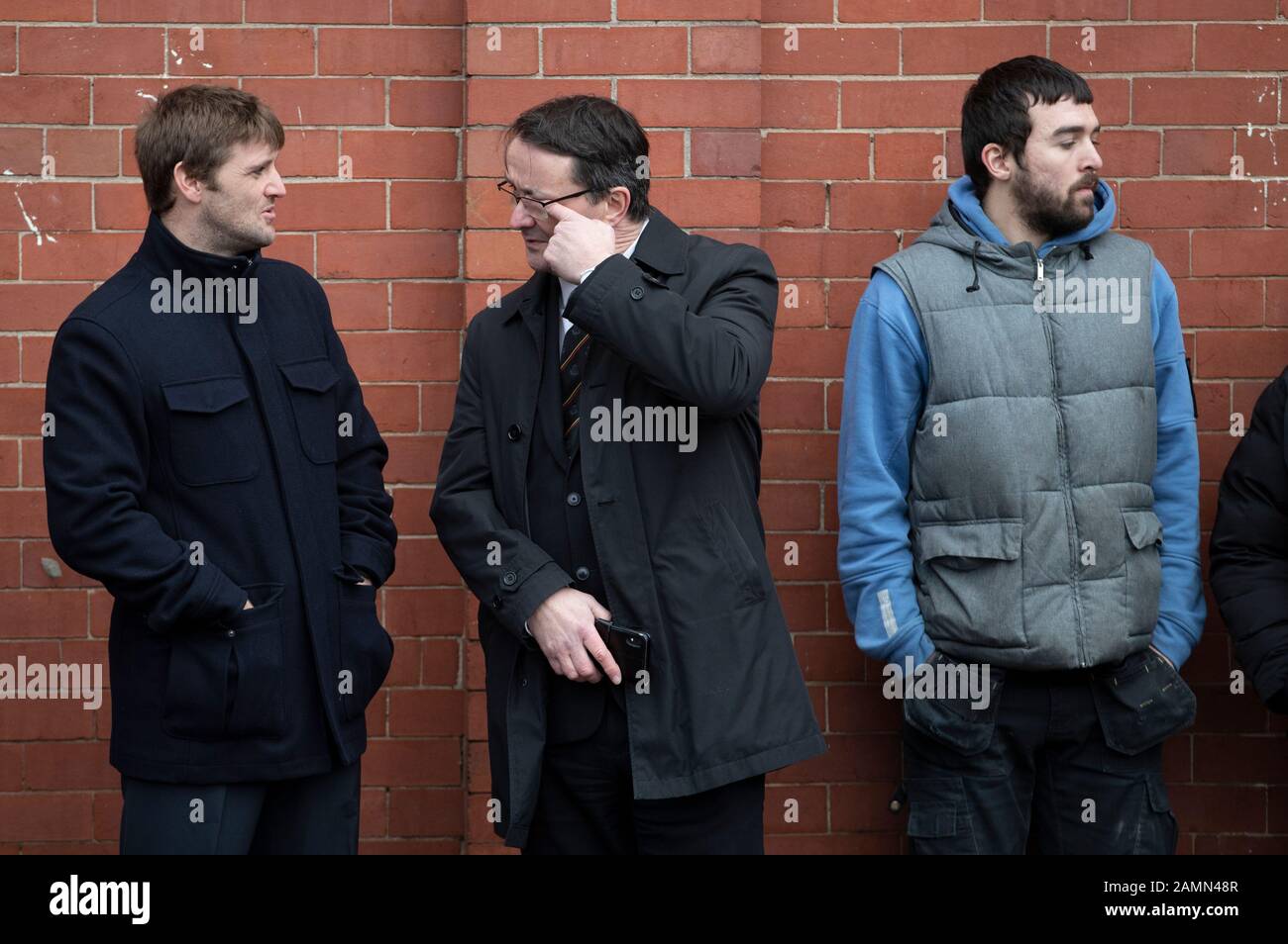 Partick Thistle chief executive, Gerry Britton (centre), outside ...