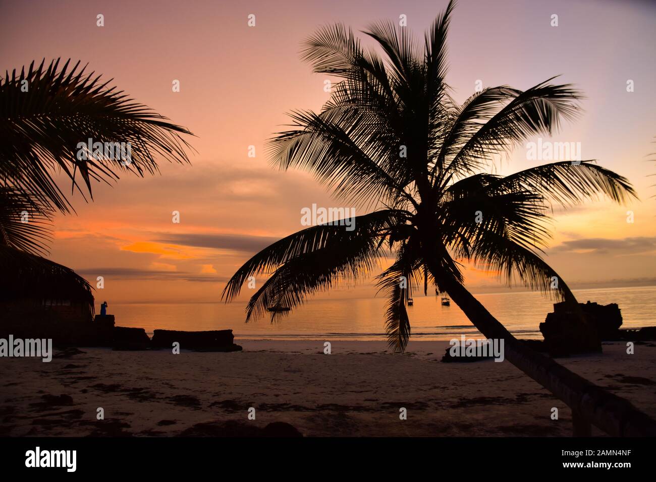 Sunset and sunsets on the beach in Kenya Stock Photo - Alamy