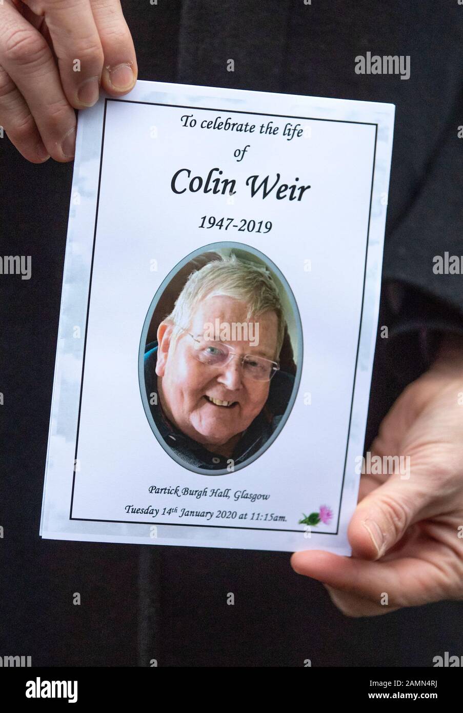 The front cover of the Order of Service for the funeral service of ...