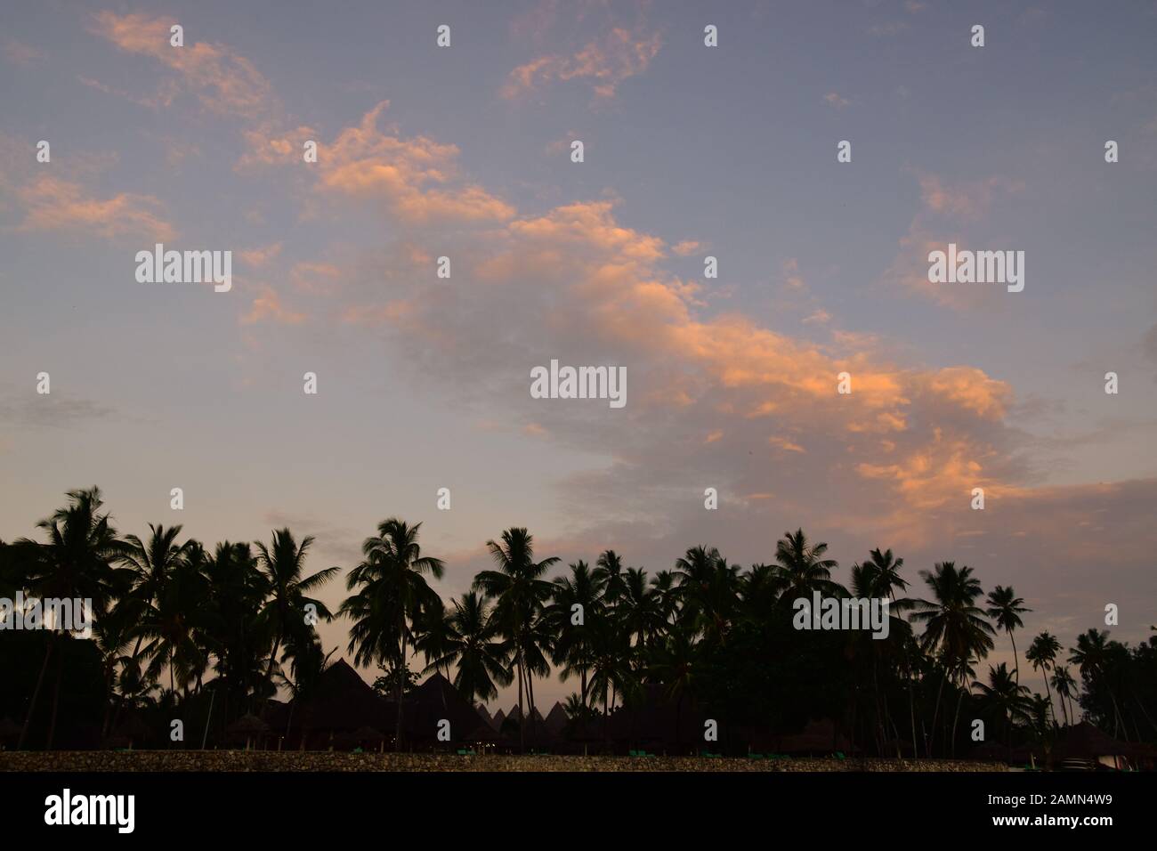 Sunset and sunsets on the beach in Kenya Stock Photo - Alamy
