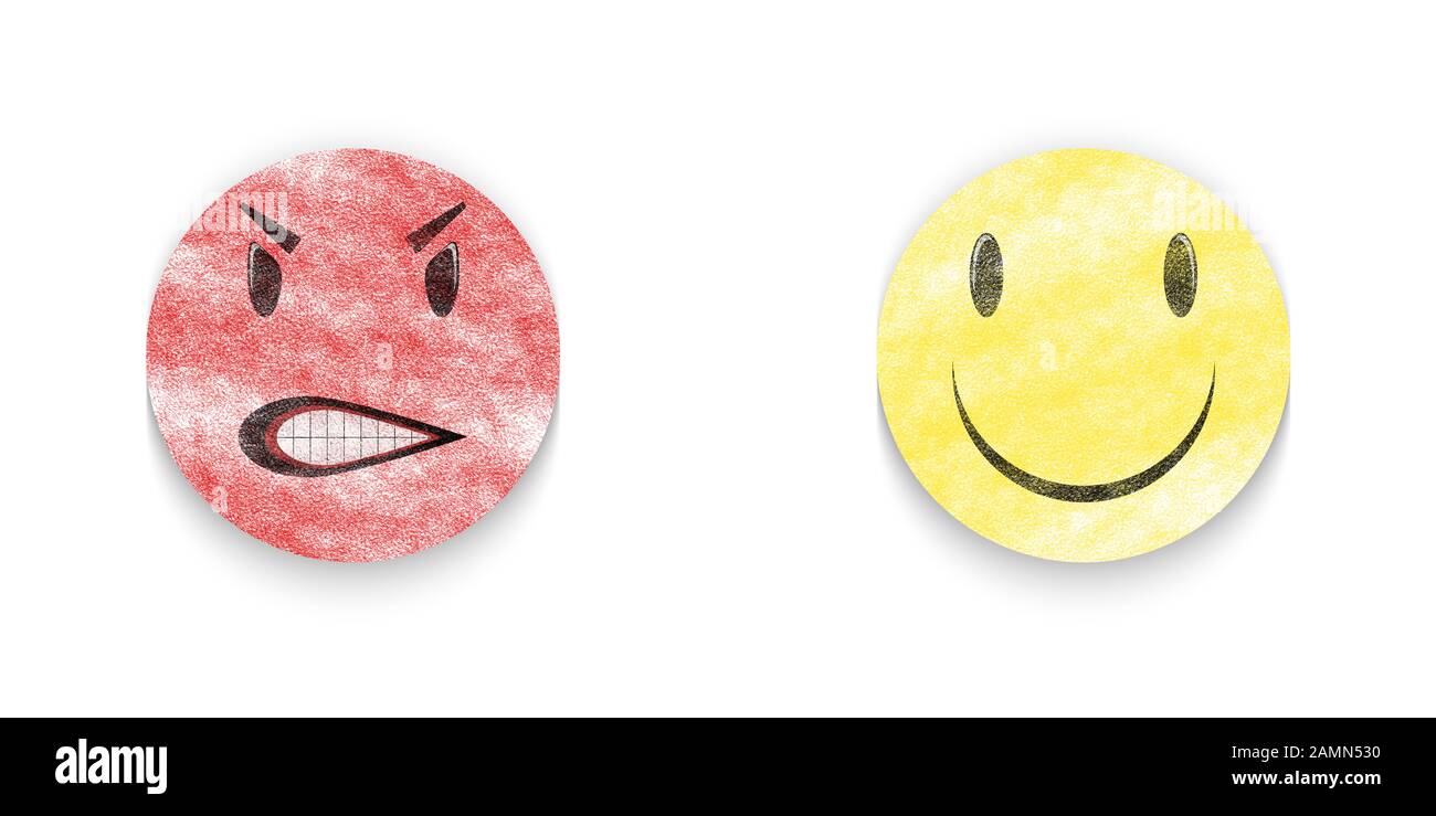 Angry emoticon cartoon hi-res stock photography and images - Alamy