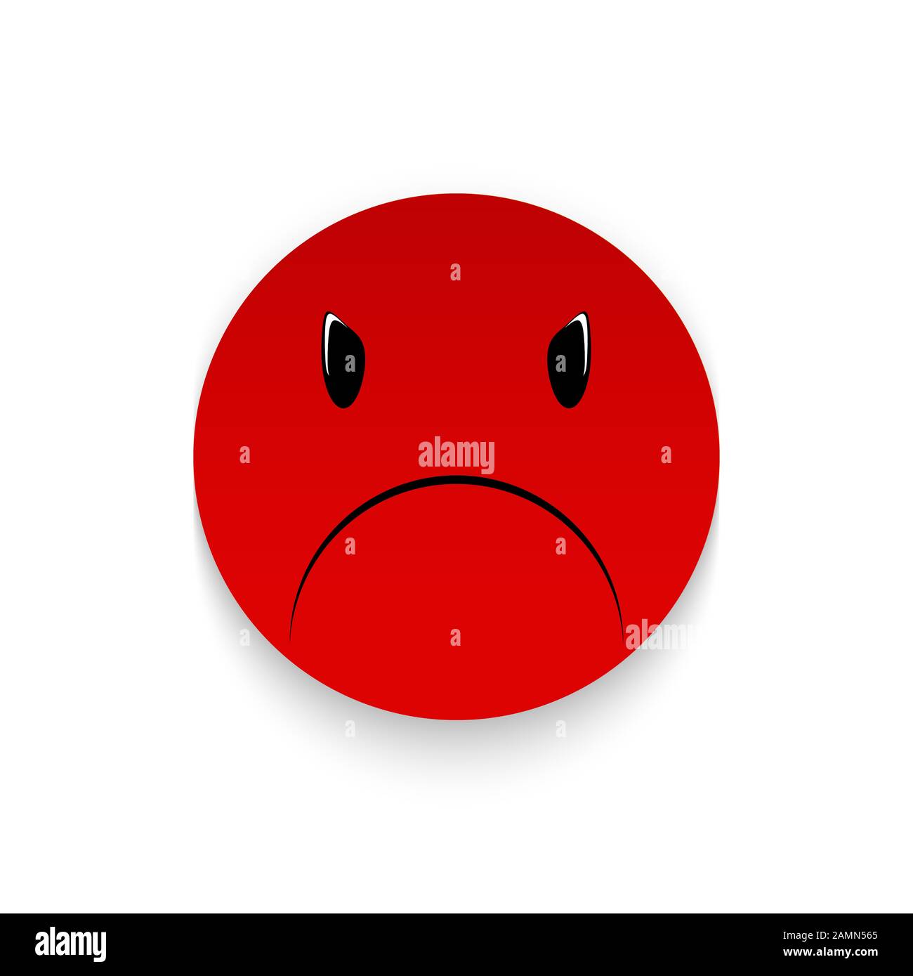 Angry emoji of red color isolated on white background Stock Photo - Alamy