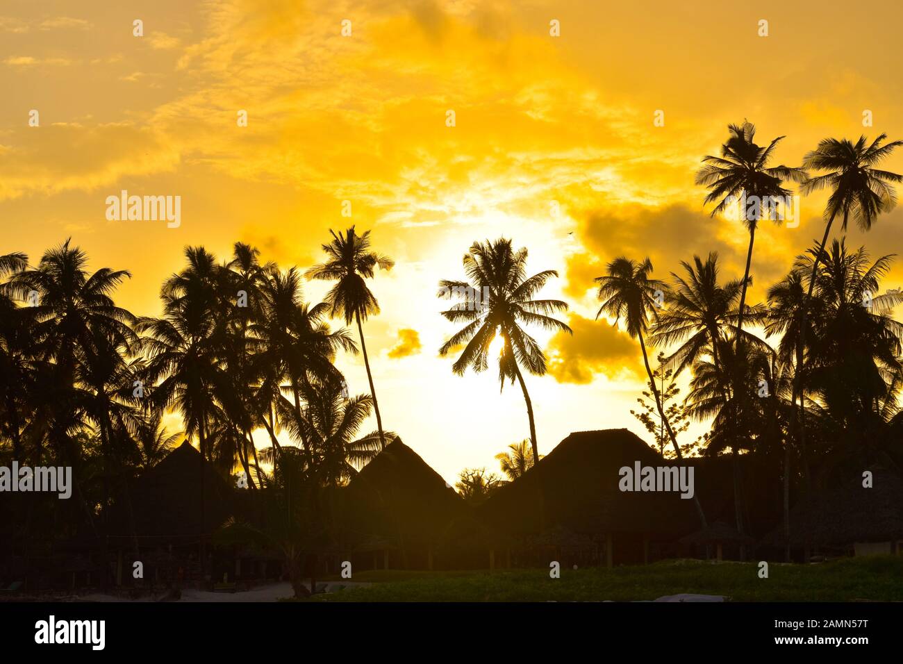 Sunset and sunsets on the beach in Kenya Stock Photo - Alamy