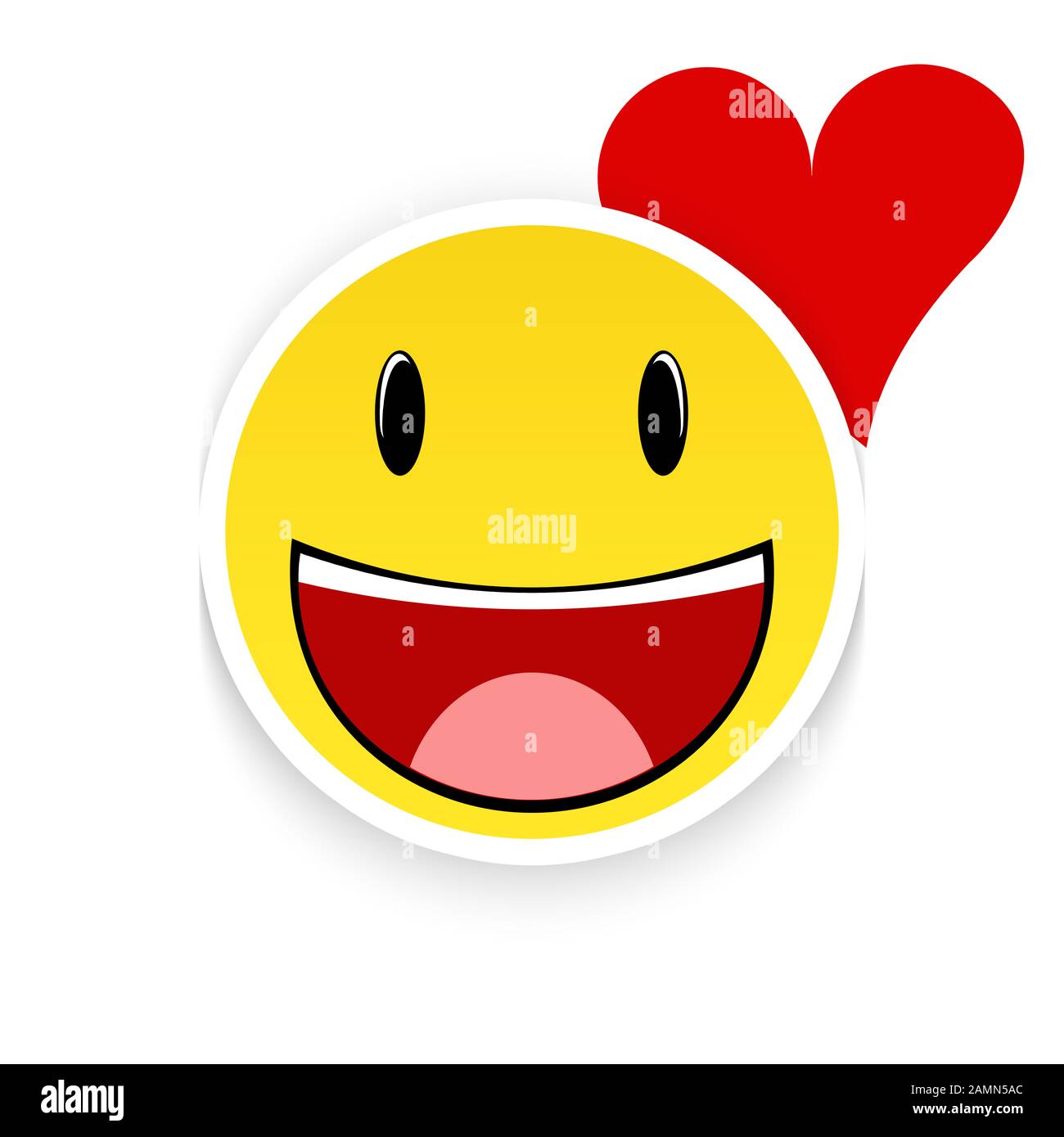 Smiley in love face Cut Out Stock Images & Pictures - Alamy
