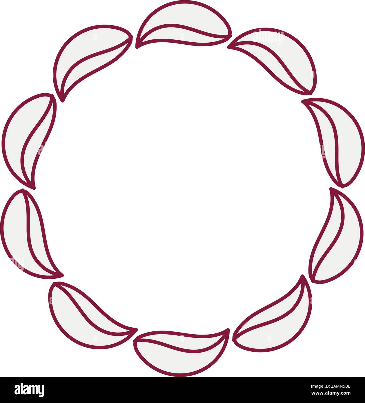 Crown leafs circular frame hi-res stock photography and images - Alamy