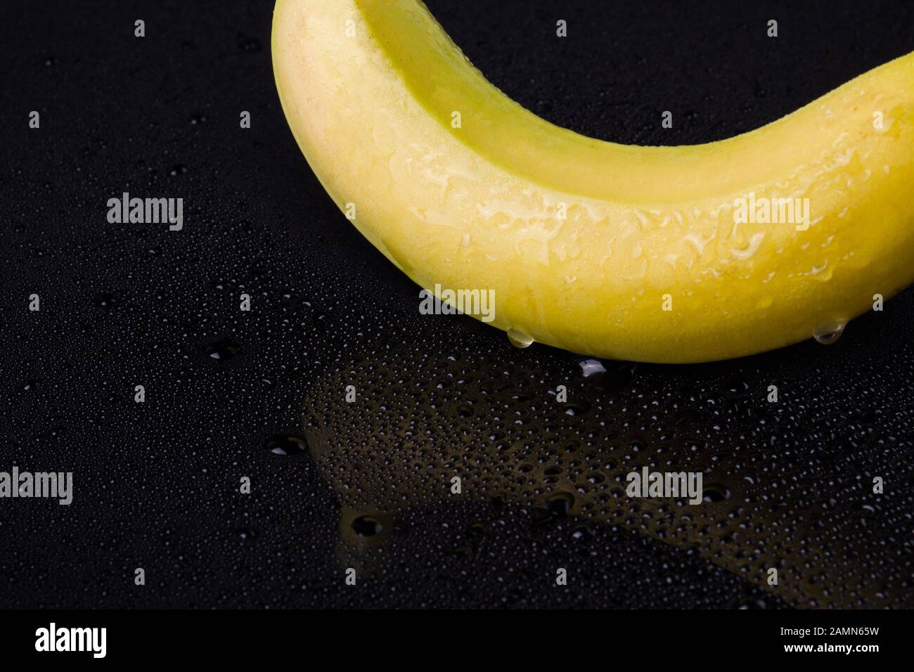 Wet banana in details Stock Photo - Alamy