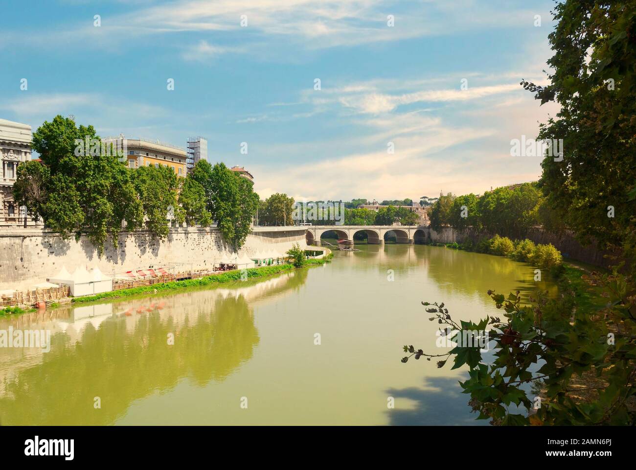 Glimpse of the river in Rome Stock Photo - Alamy