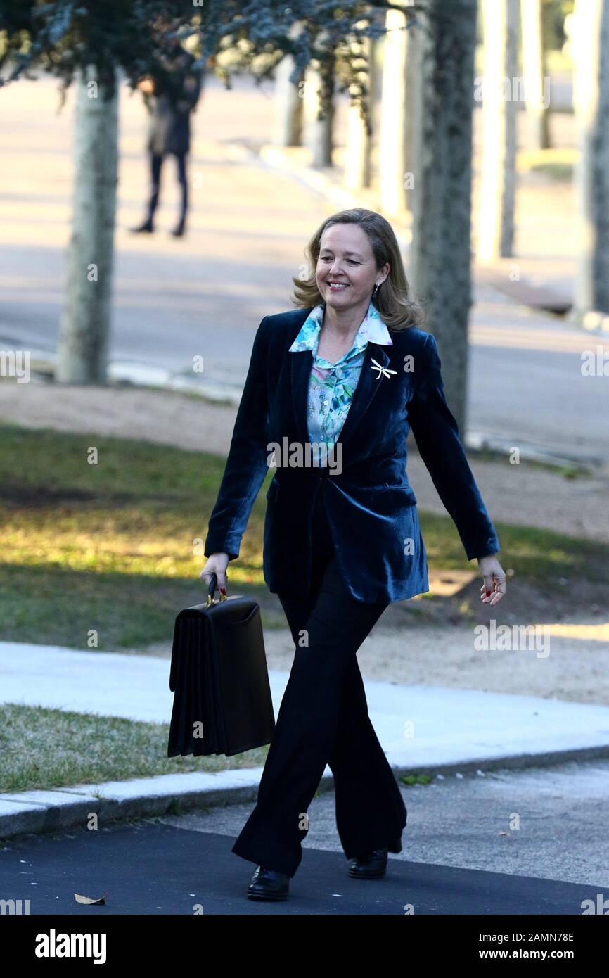Madrid Spain; 14/01/2020.- Nadia Calviño Third vice president and ...