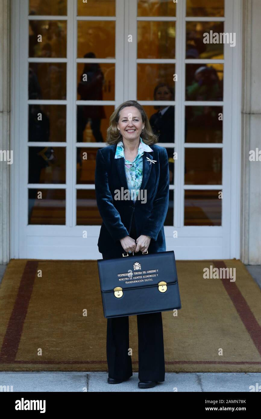 Madrid Spain; 14/01/2020.- Nadia Calviño Third vice president and ...