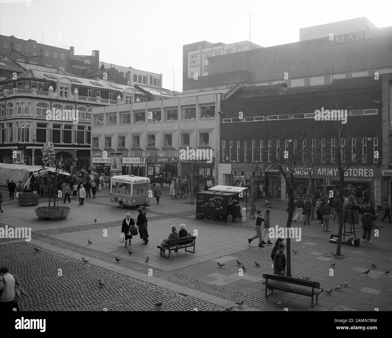 Liverpool City Centre in 1991, Merseyside, North West England, UK Stock ...