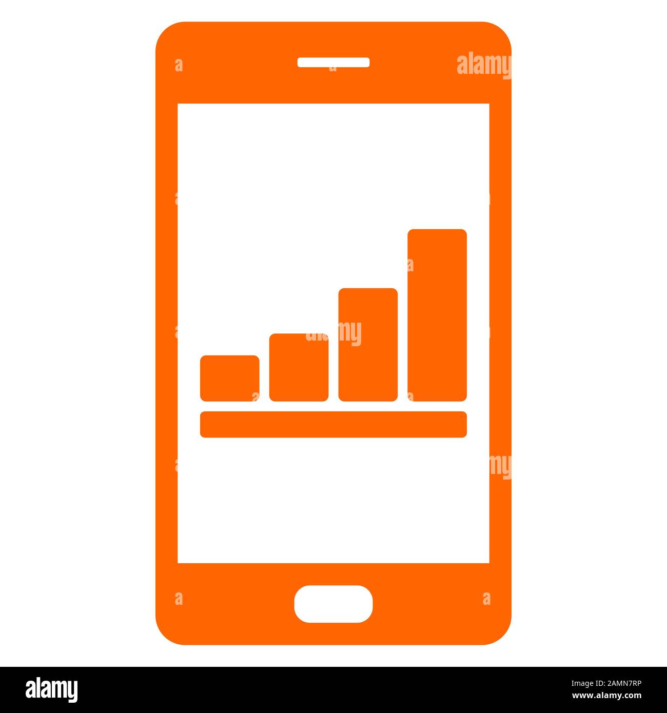 Bar chart and smartphone Stock Photo - Alamy