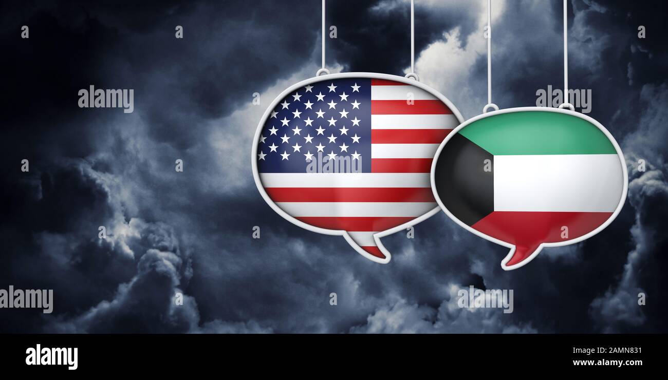 Kuwait usa flag hi-res stock photography and images - Alamy