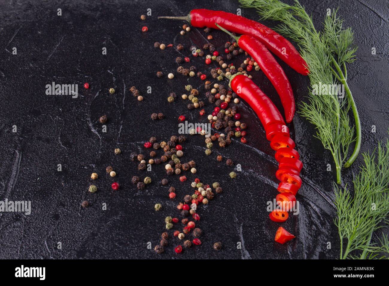 Chopped capsicum annuum Stock Photo - Alamy