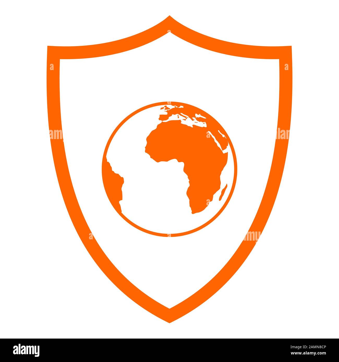 Globe earth shield planet hi-res stock photography and images - Alamy