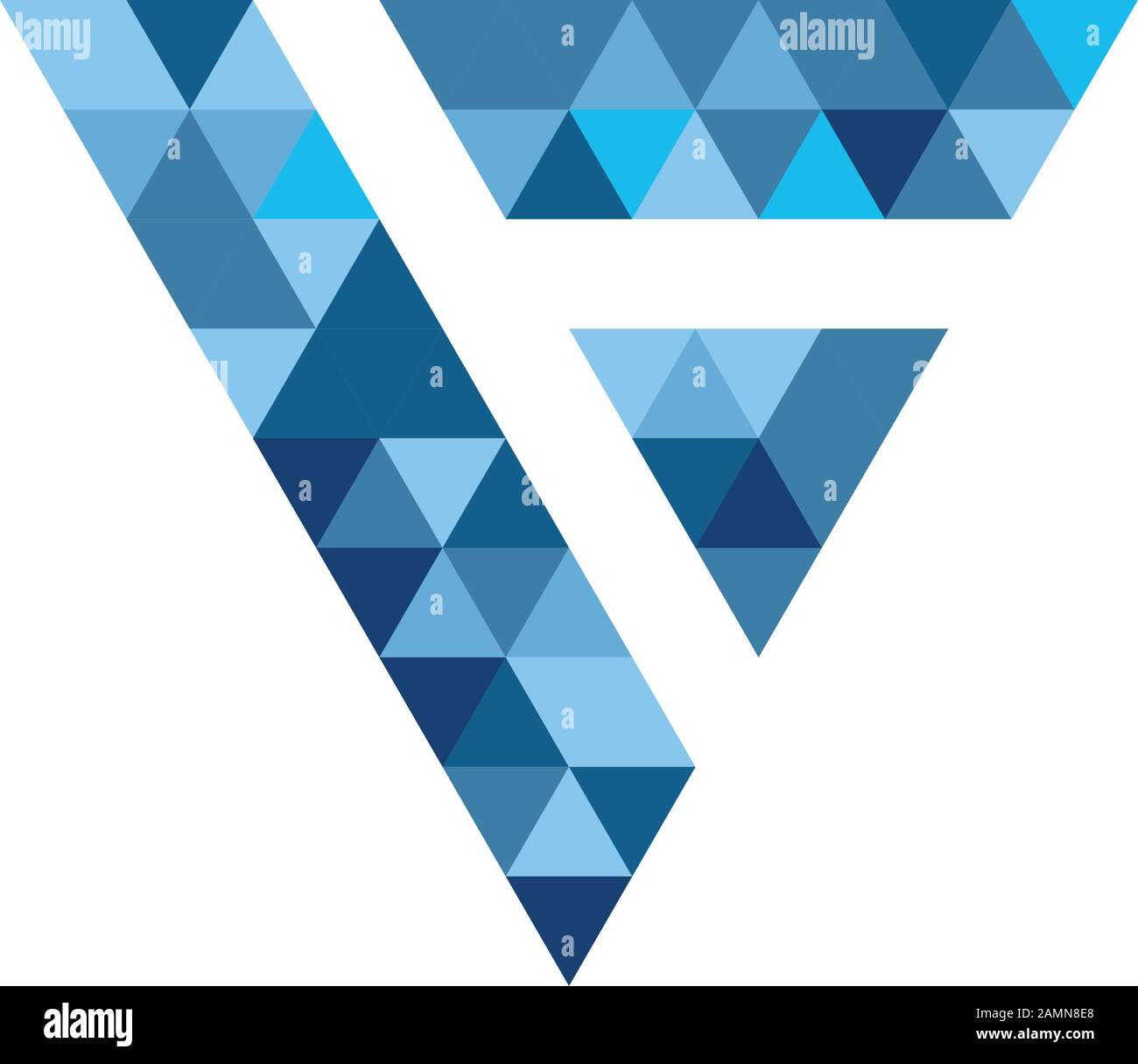 Letter A pixel triangle shape . business identity concept. Creative ...