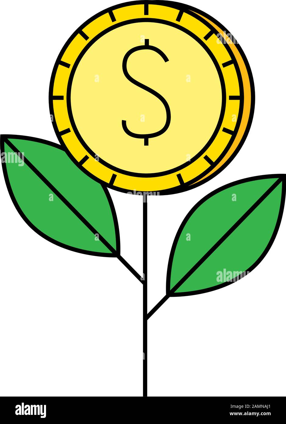 Coin flower Stock Vector Images - Alamy