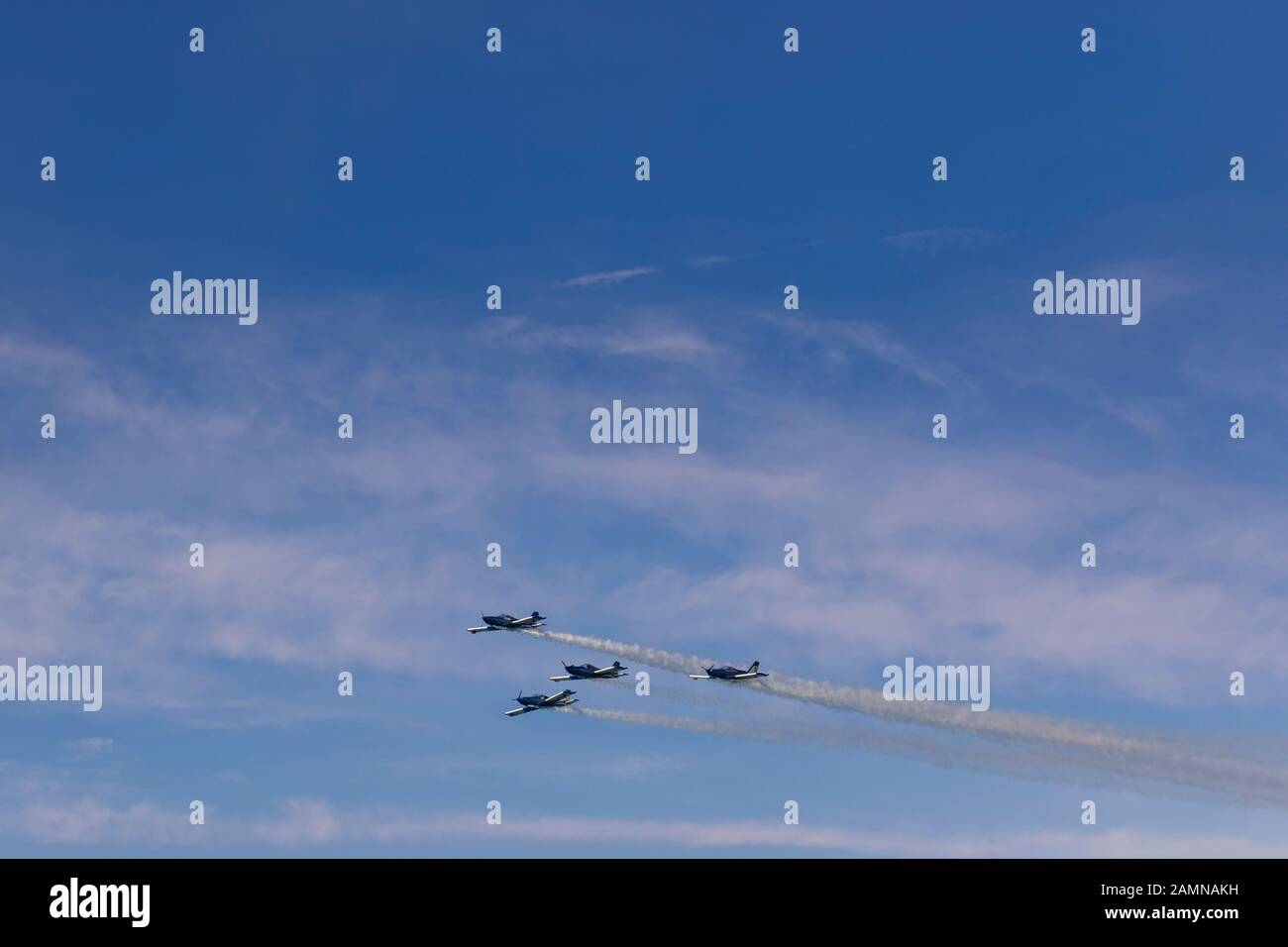 Parade aircraft in flight at low altitude Stock Photo - Alamy