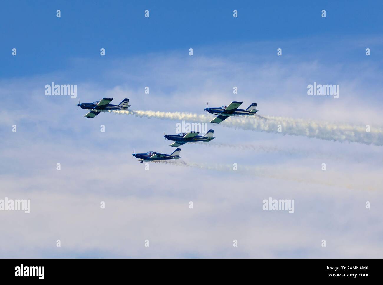 Parade aircraft in flight at low altitude Stock Photo - Alamy