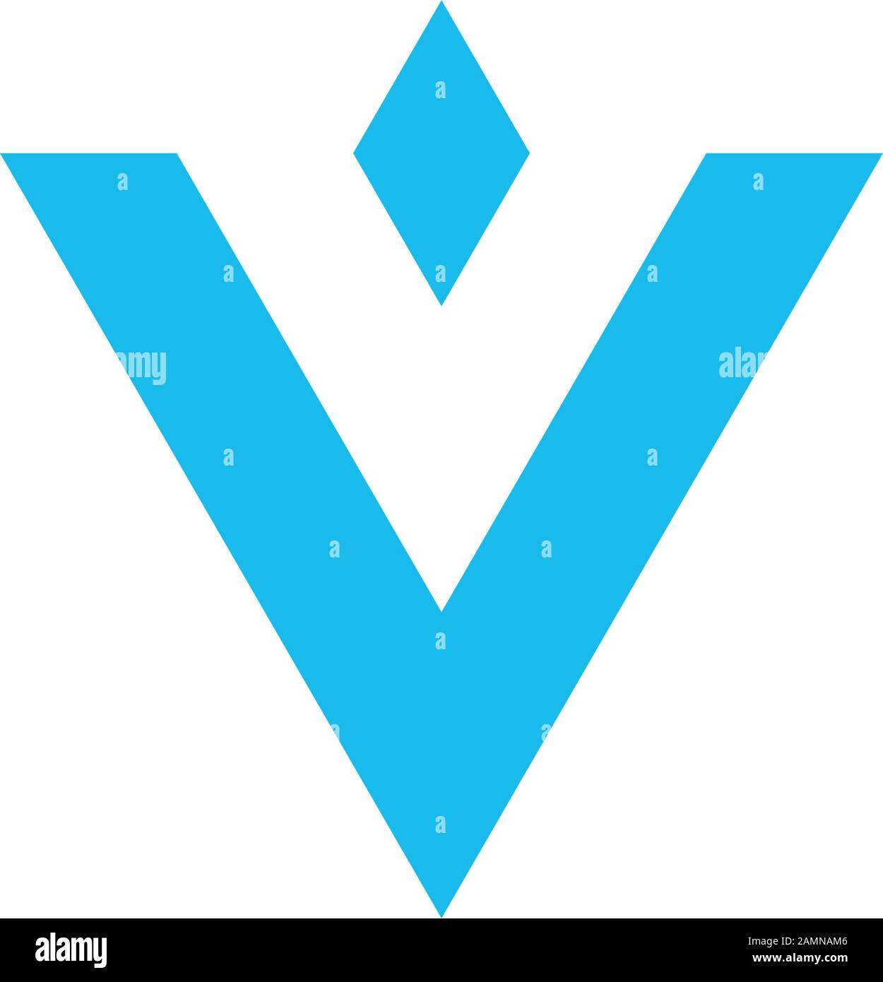 Emblem of Letter V geometric logo. Technology business identity concept ...