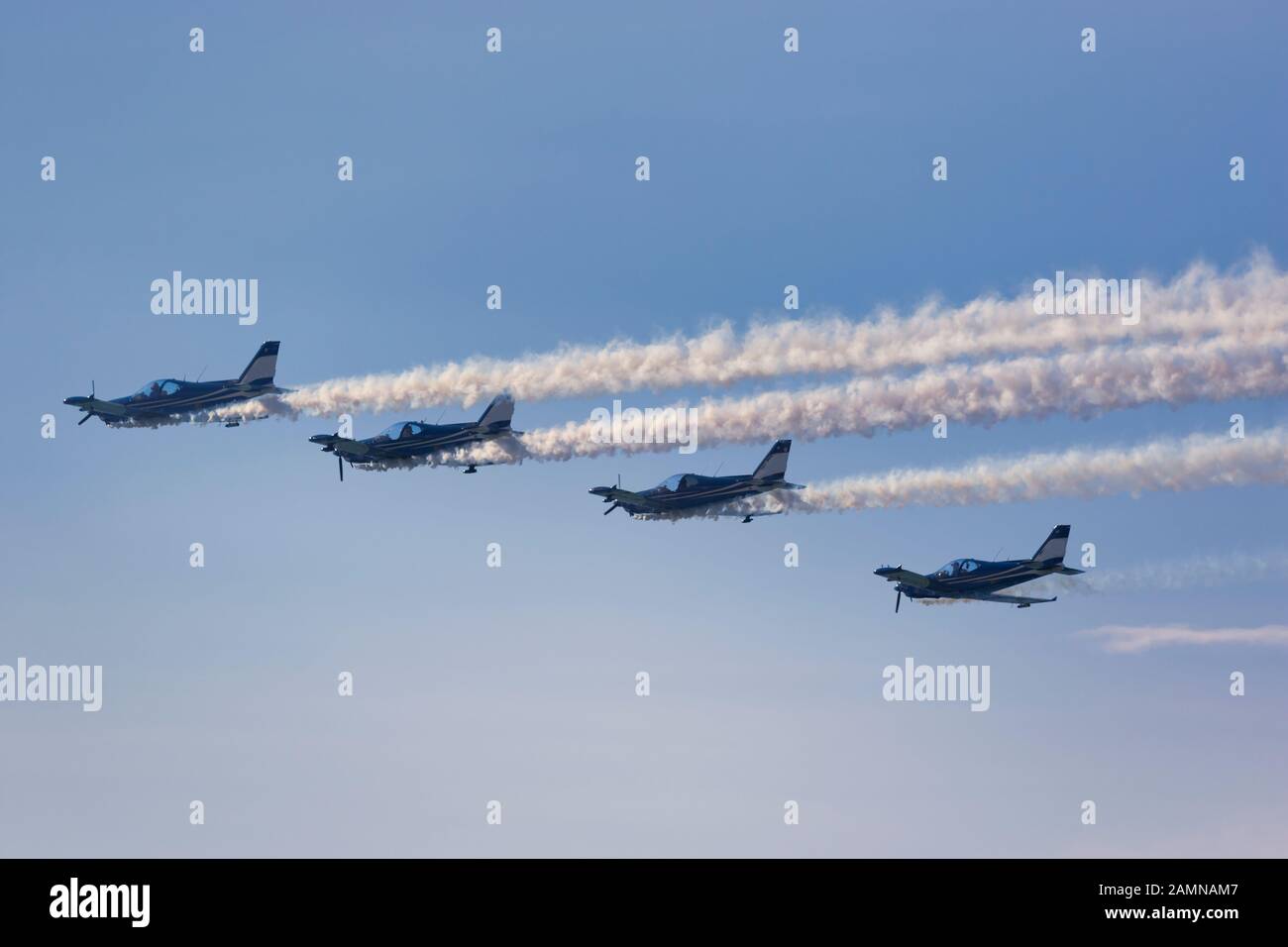 Parade aircraft in flight at low altitude Stock Photo - Alamy