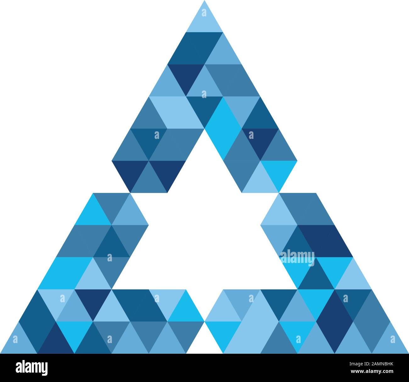 Geometric pixel triangle shape . business identity concept. Creative ...