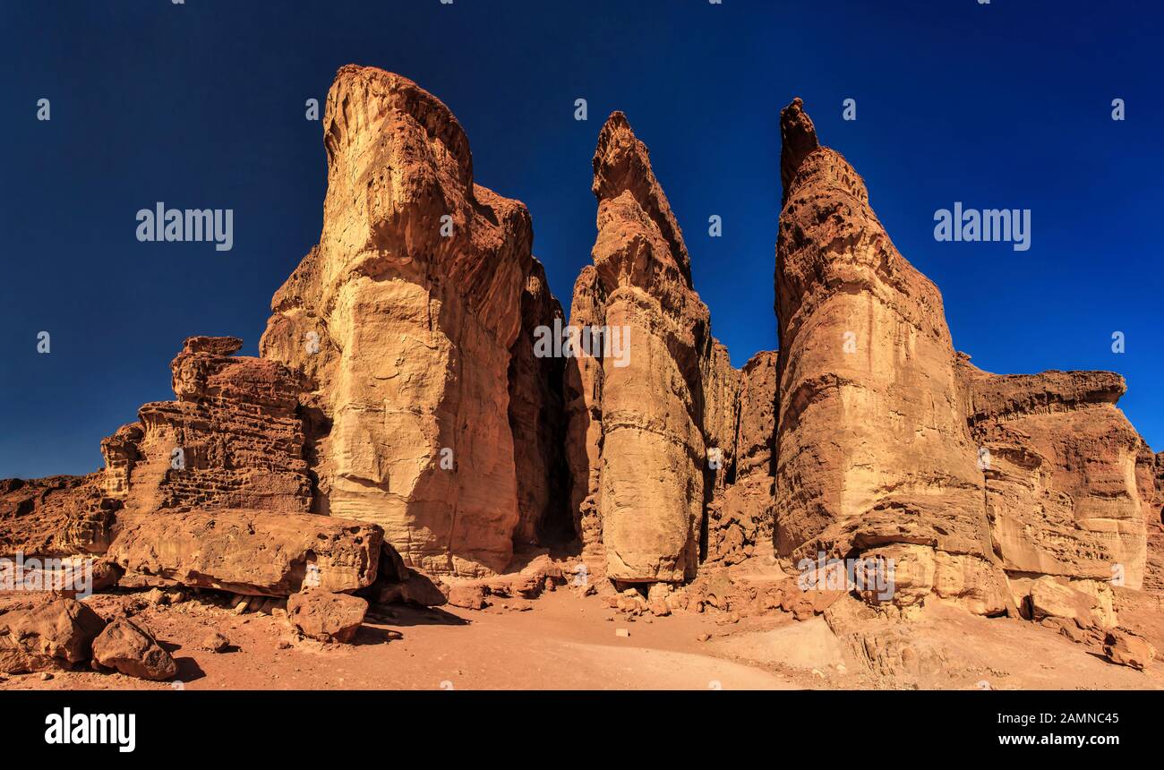 Solomon's Pillars rocks at national park Timna,Israel Stock Photo - Alamy