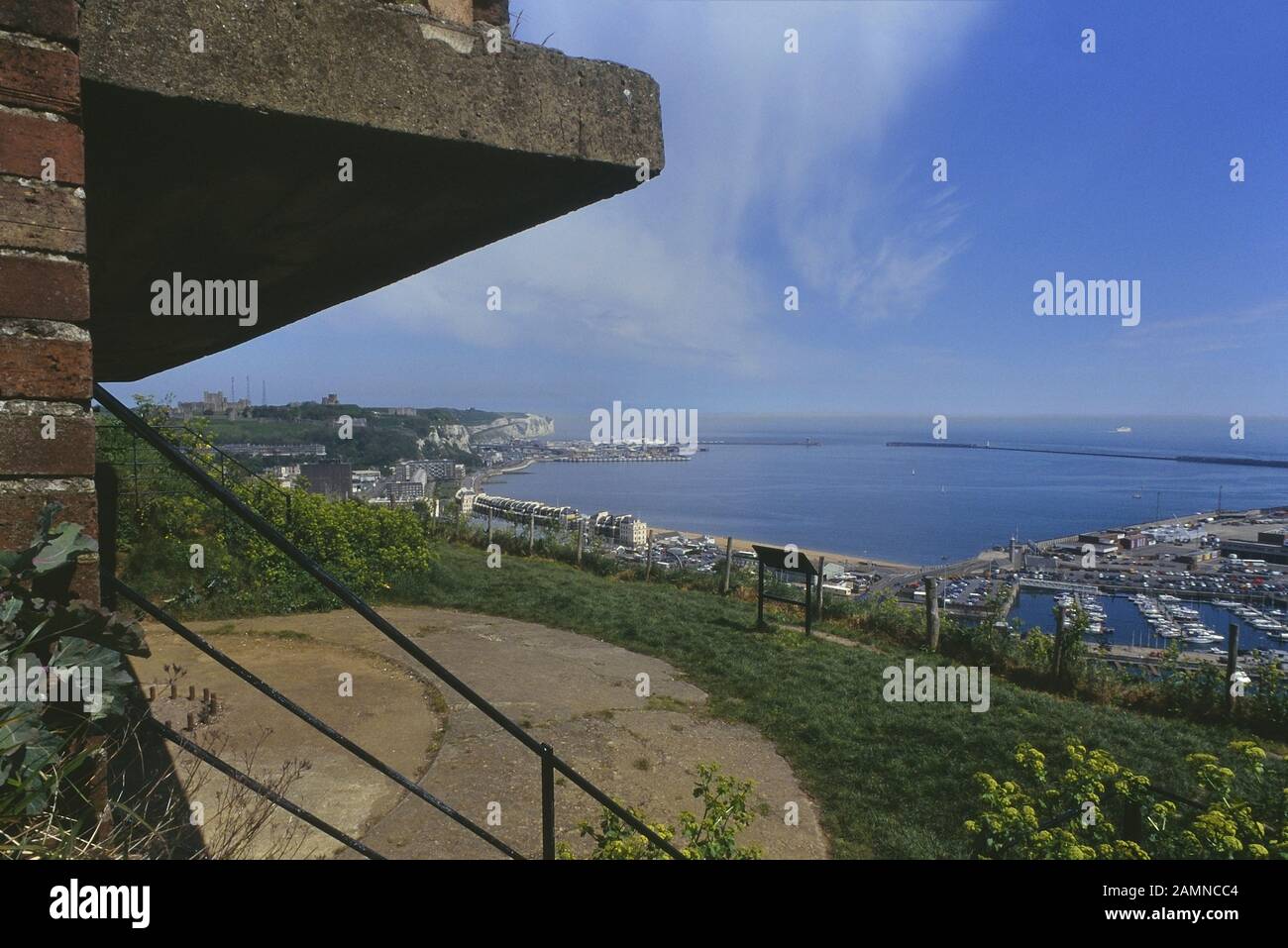 St Martin's artillery Battery overlooking the port of Dover, Kent ...