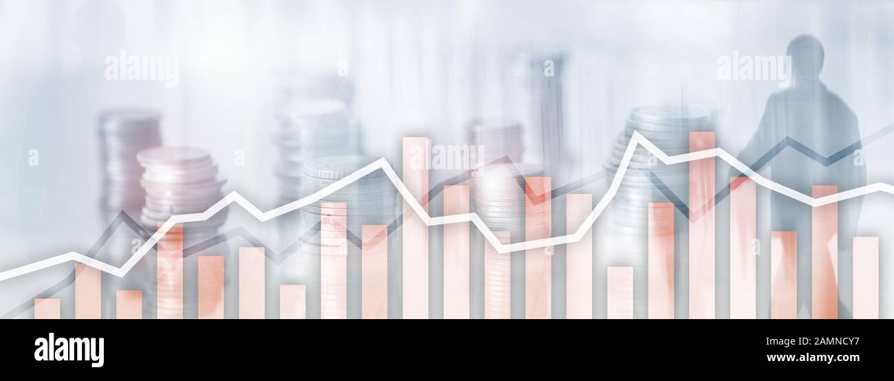 Orange trading charts. Stock exchange concept Stock Photo - Alamy