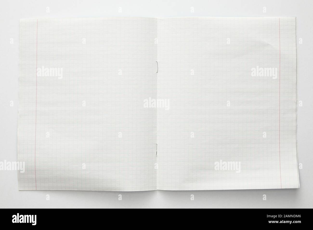 top view of empty paper sheets on white background Stock Photo - Alamy