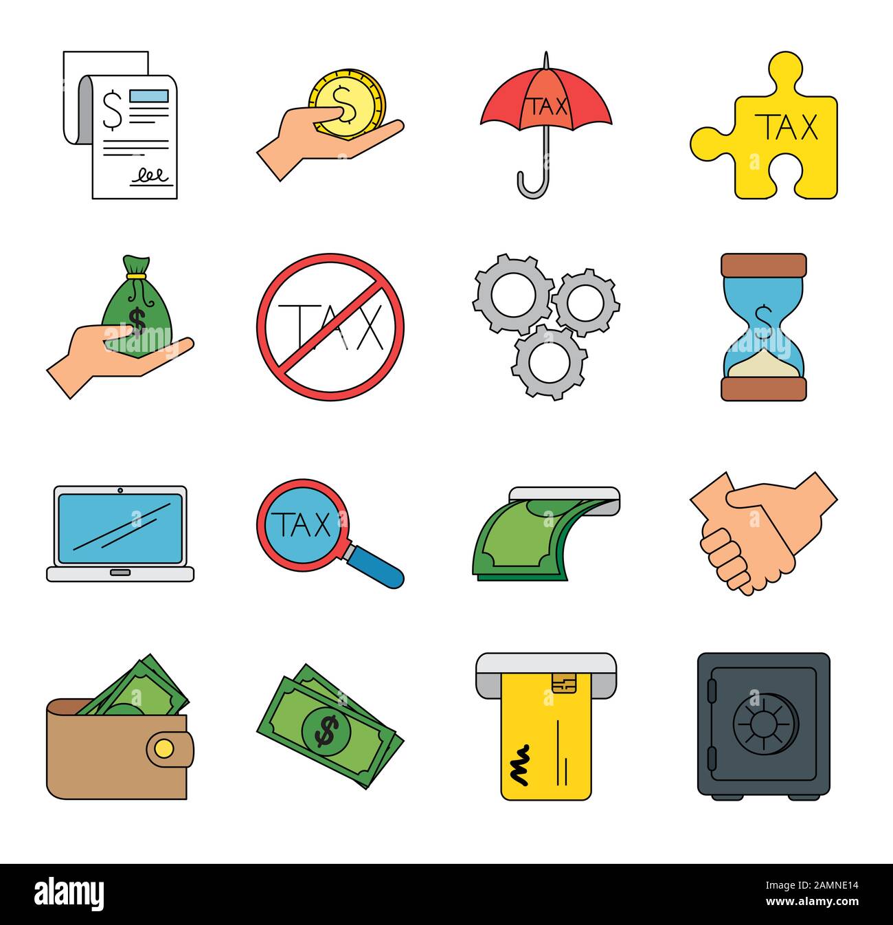 Isolated money and tax icon set vector design Stock Vector Image & Art ...