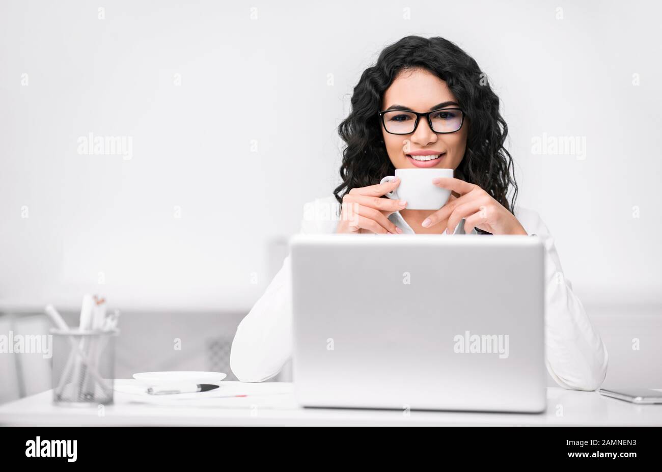 Office desk energy drink hi-res stock photography and images - Alamy