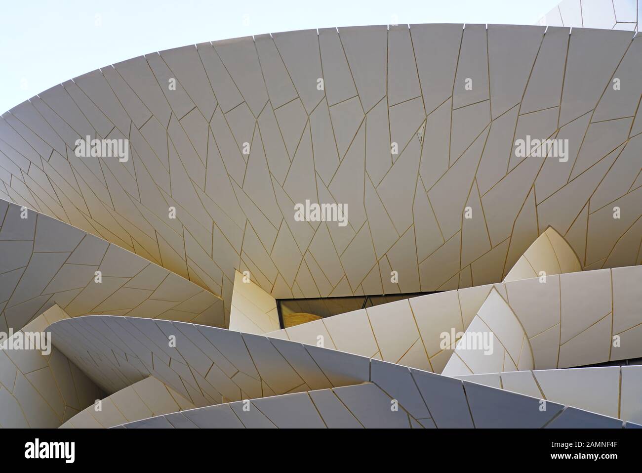 DOHA, QATAR -12 DEC 2019- View of the new National Museum of Qatar ...