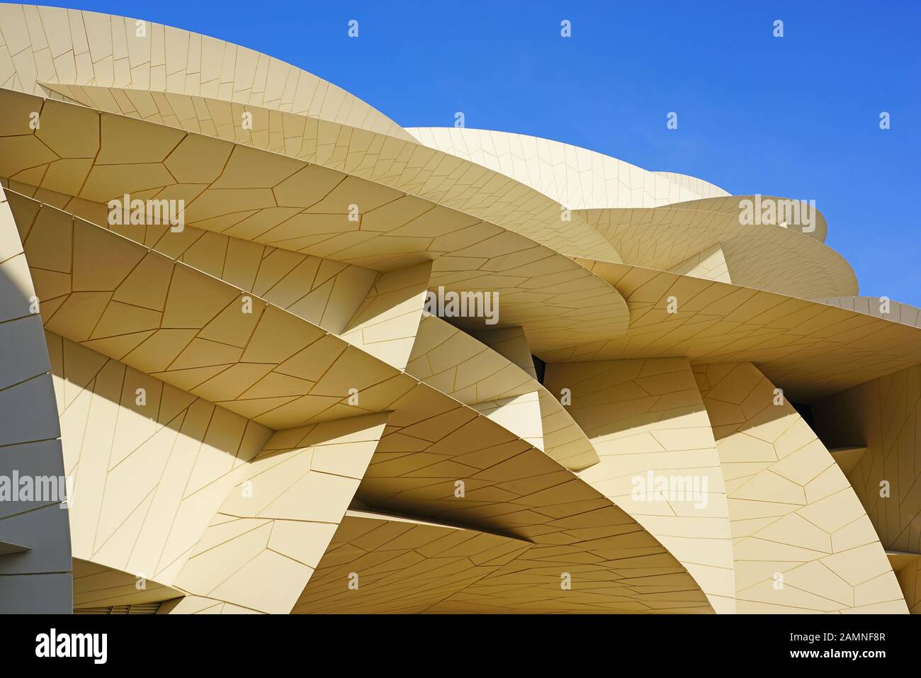 DOHA, QATAR -12 DEC 2019- View of the new National Museum of Qatar ...