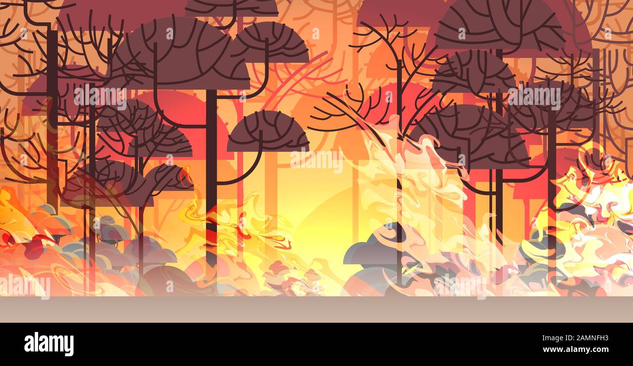 Cartoon burning tree hi-res stock photography and images - Alamy
