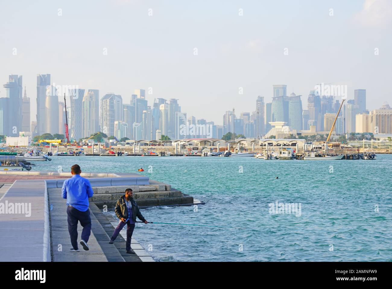 Corniche road doha hi-res stock photography and images - Alamy