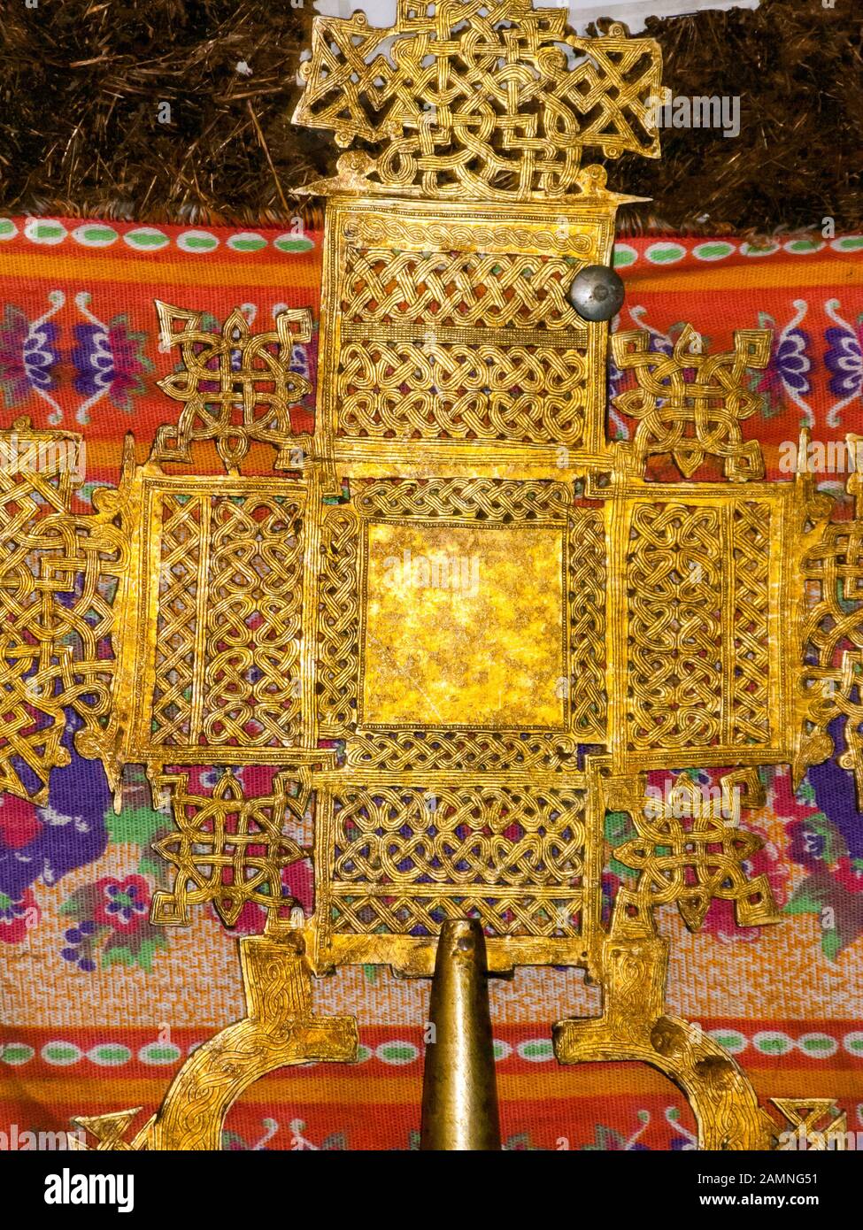 Ethiopian cross, Uhra Kidane Mehret, located on the peninsula of Zeghe ...