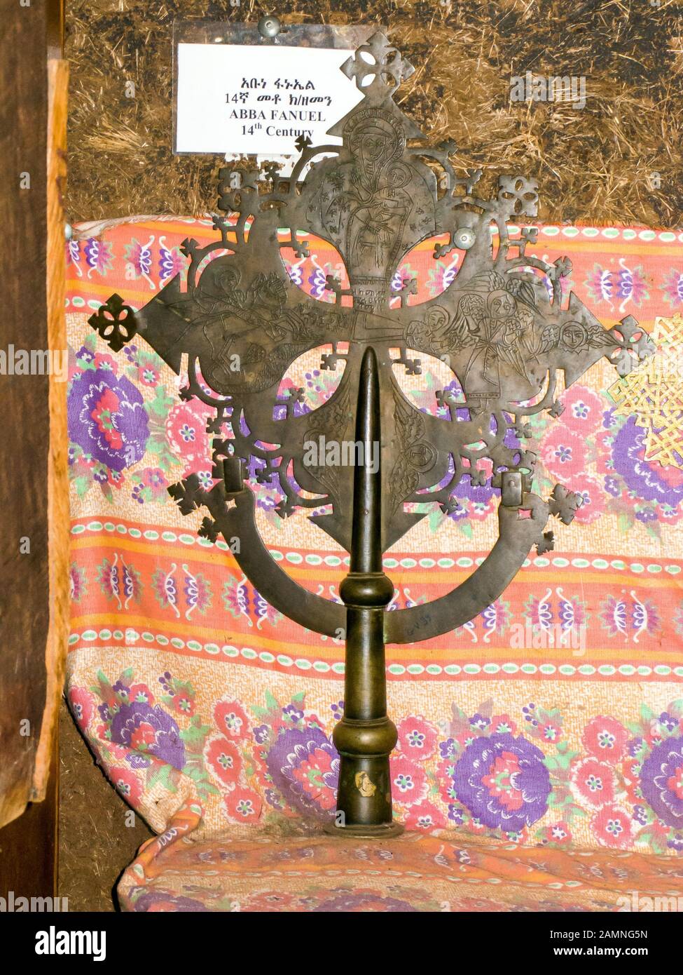 Ethiopian cross, Uhra Kidane Mehret, located on the peninsula of Zeghe ...