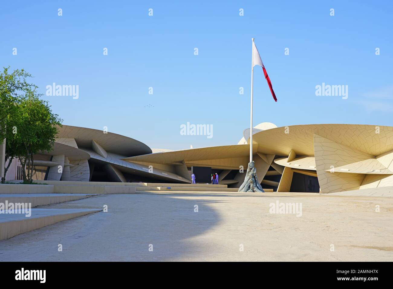 DOHA, QATAR -12 DEC 2019- View of the new National Museum of Qatar ...