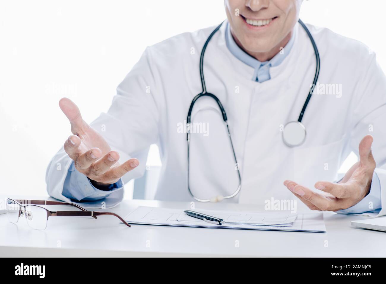 Cropped view doctor positive hi-res stock photography and images - Alamy