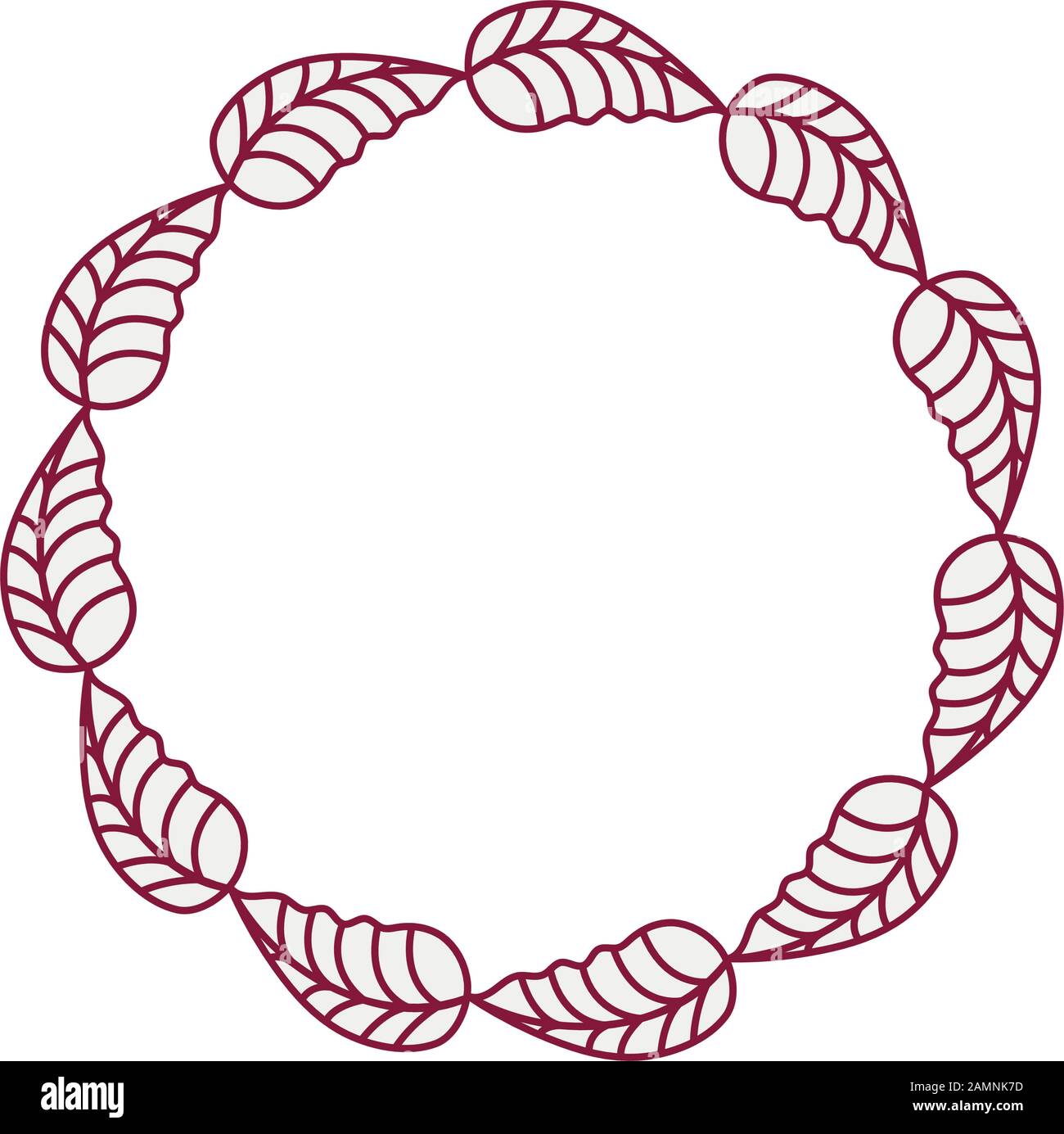 Crown leafs circular frame hi-res stock photography and images - Alamy