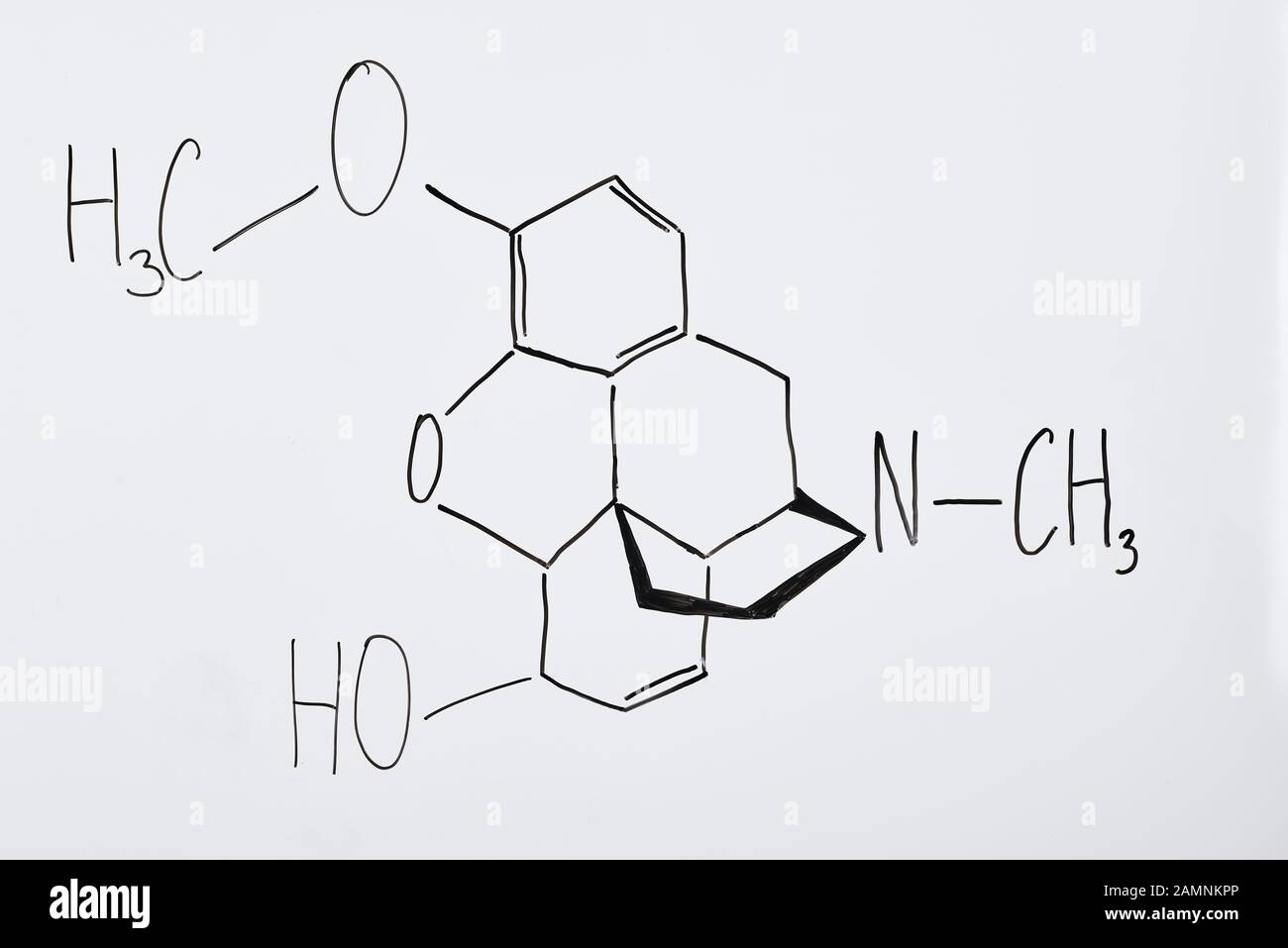 top view of chemical formula on white board in laboratory Stock Photo ...