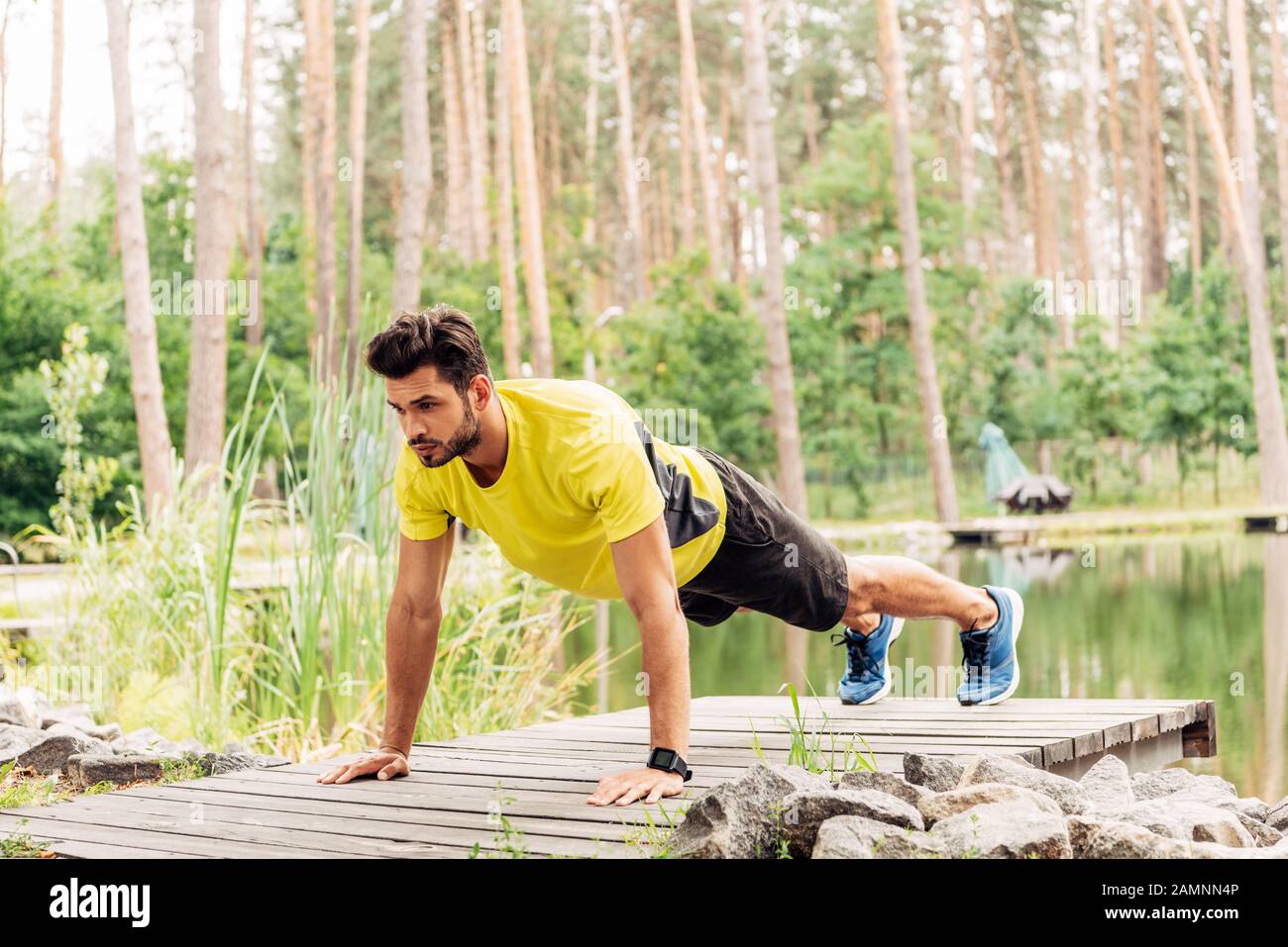 Man Doing Press Ups In The Park High Resolution Stock Photography and ...