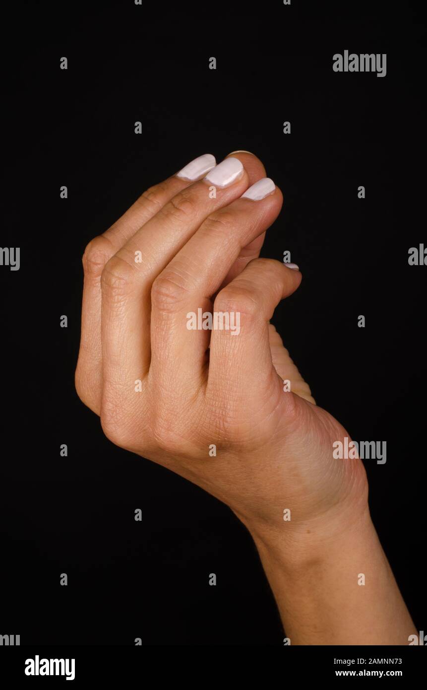 Female hand with emotional gestures Stock Photo - Alamy