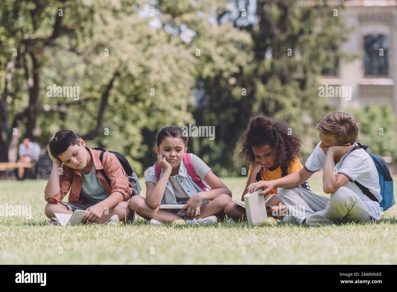 Bored children outdoors hi-res stock photography and images - Alamy