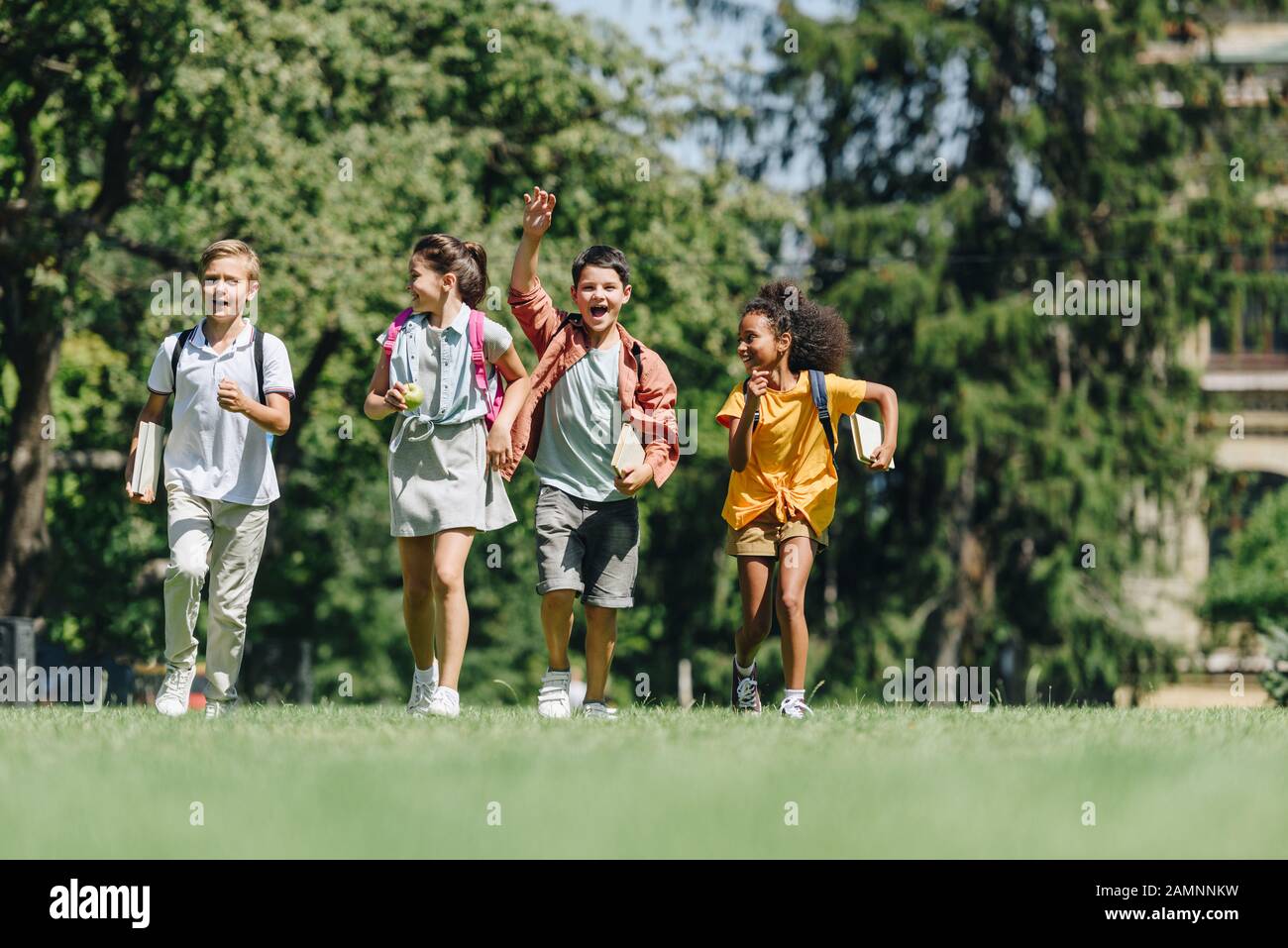 Schoolchildren Running In High Resolution Stock Photography and Images ...