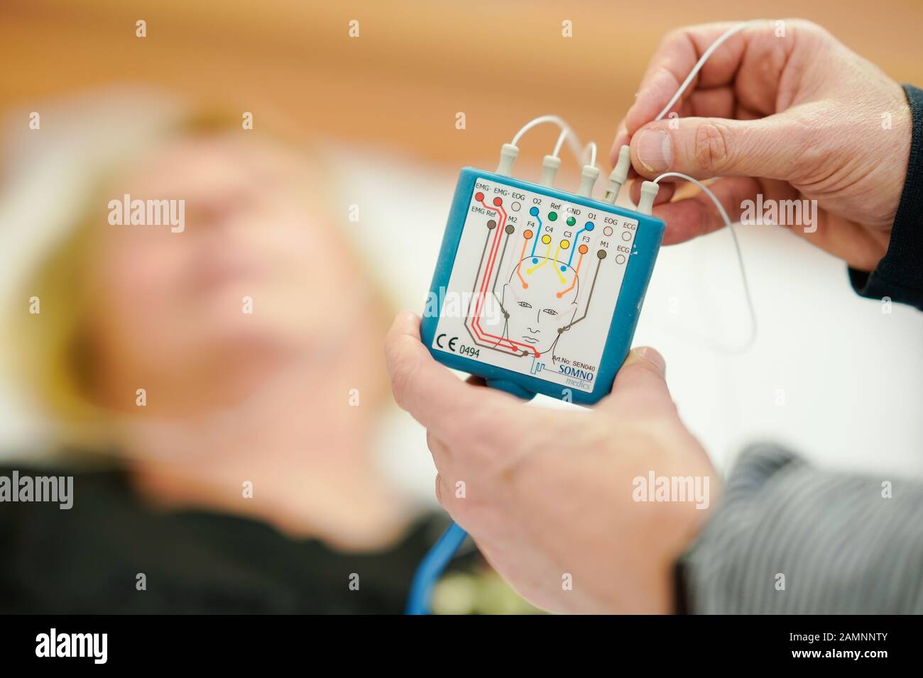 08 January 2020, Rhineland-Palatinate, Klingenmünster: Electrodes ...