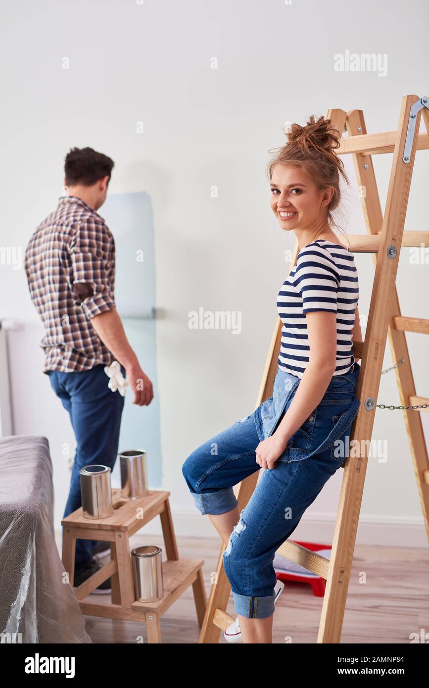 Couple starting their new phase Stock Photo - Alamy
