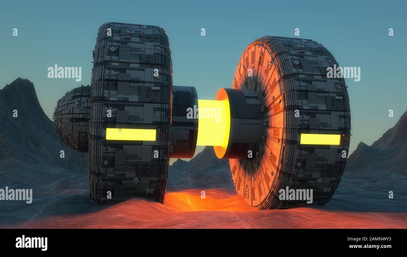 3d render. Unidentified flying object Stock Photo - Alamy