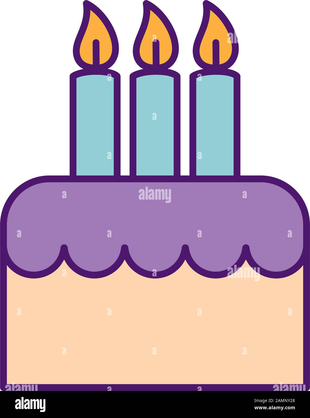 Happy birthday cake vector design Stock Vector Image & Art - Alamy